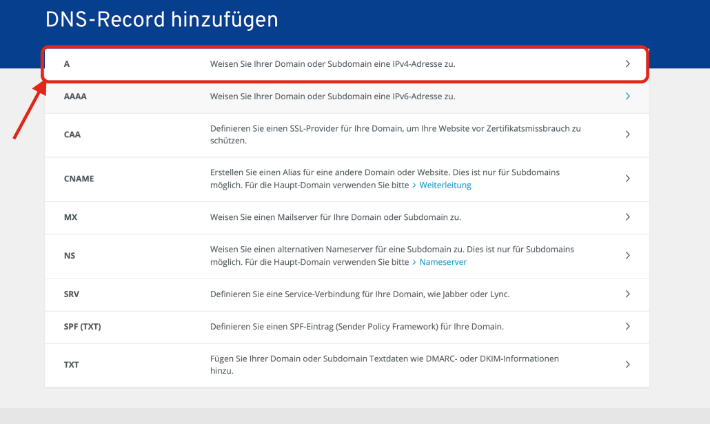 DNS Verbindung bei IONOs - Mentortools Support